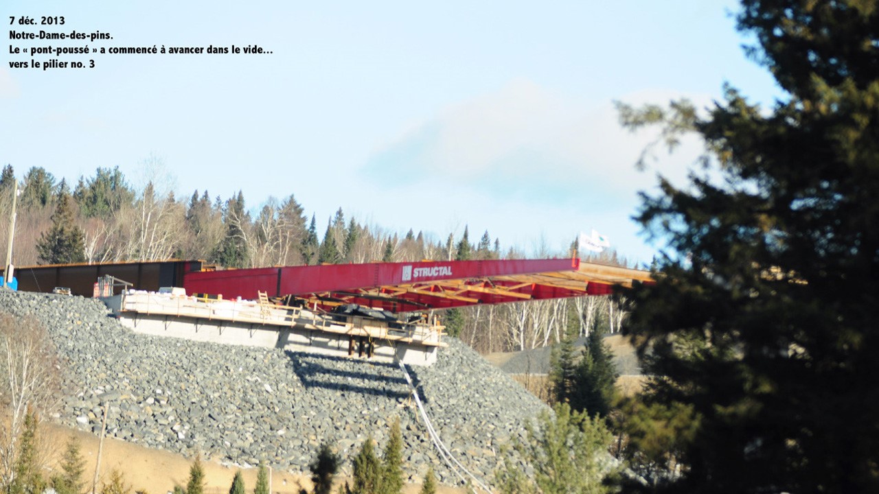 Autoroute 73 : le pont qui surplombera la rivière Gilbert fait son chemin