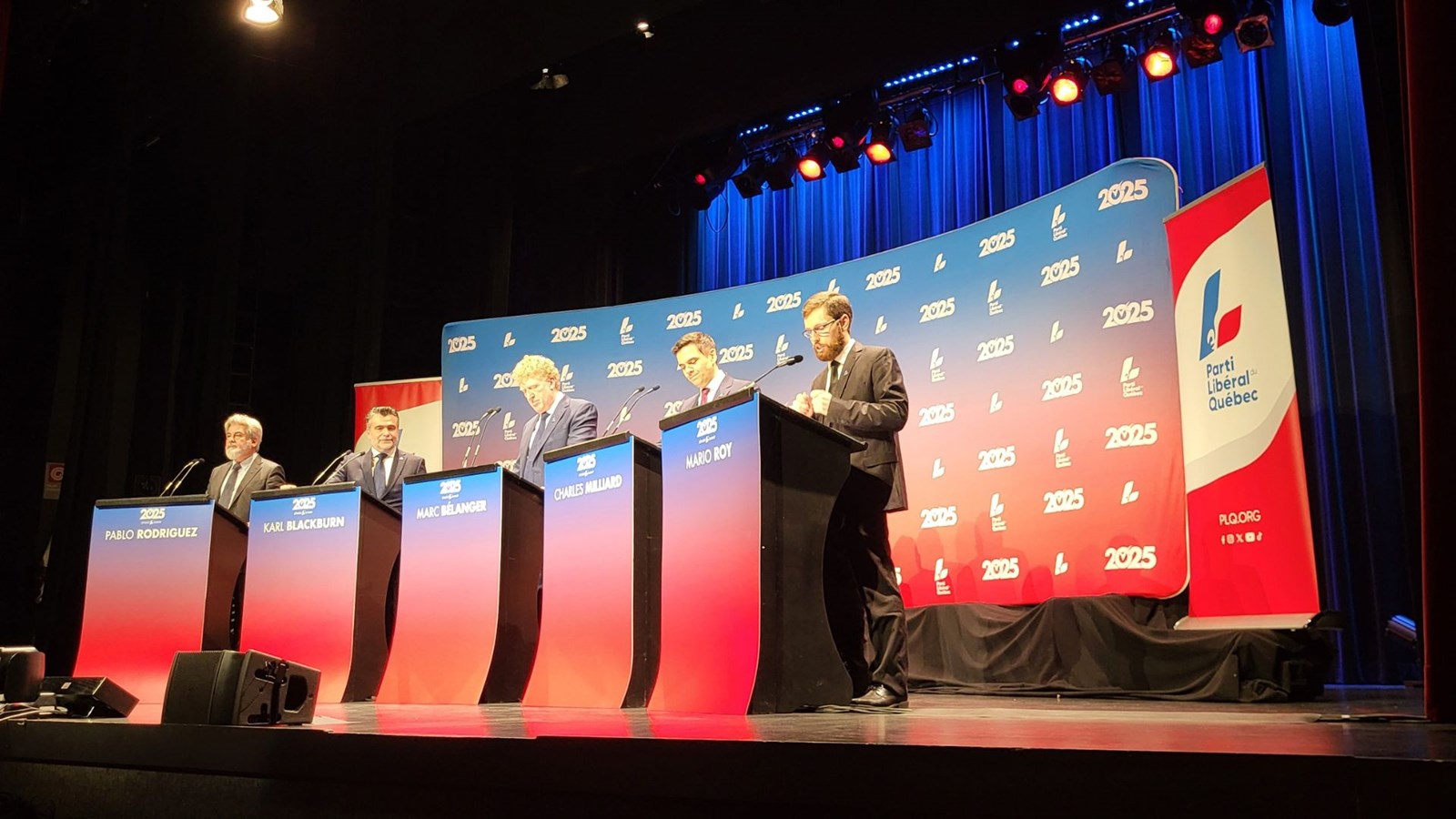 Mario Roy confronte les quatre autres candidats à la chefferie du PLQ